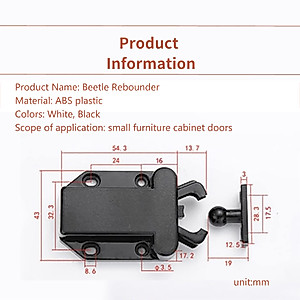 push the latch.door catch,Drawer Cabinet Catch Rebound Cabinet Latches Push Latch with Automatic Pop-Up Function Cabinet Lock Self-Locking Device for Cabinet Door Closure Push Catch Pop Out Cabinet Ha