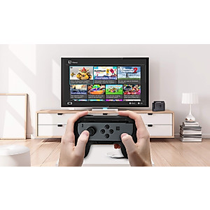 Beastron Racing Games Steering Wheel & Grips compatible with Switch, Joy-Con Steering Wheel & Grips, Black 4 Pack