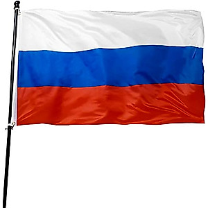 DANF Russia Flag 3x5 Ft Thick Polyester, Fade Resistant, Brass Grommets, Canvas Header, Double Sided Russian National Flags 3x5 Feet