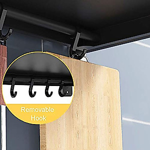 Heavy Duty Shelf Stainless Steel Wall Mounted Rack for Kitchen Microwave Oven Load 40kg/88lb Sturdy and Durable Black with Screws