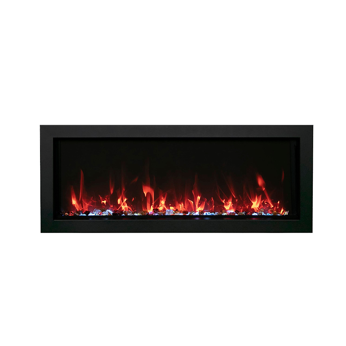 Amantii Panorama Indoor/Outdoor Extra Slim Built In Electric Fireplace (BI-40-XTRASLIM), 40-Inch
