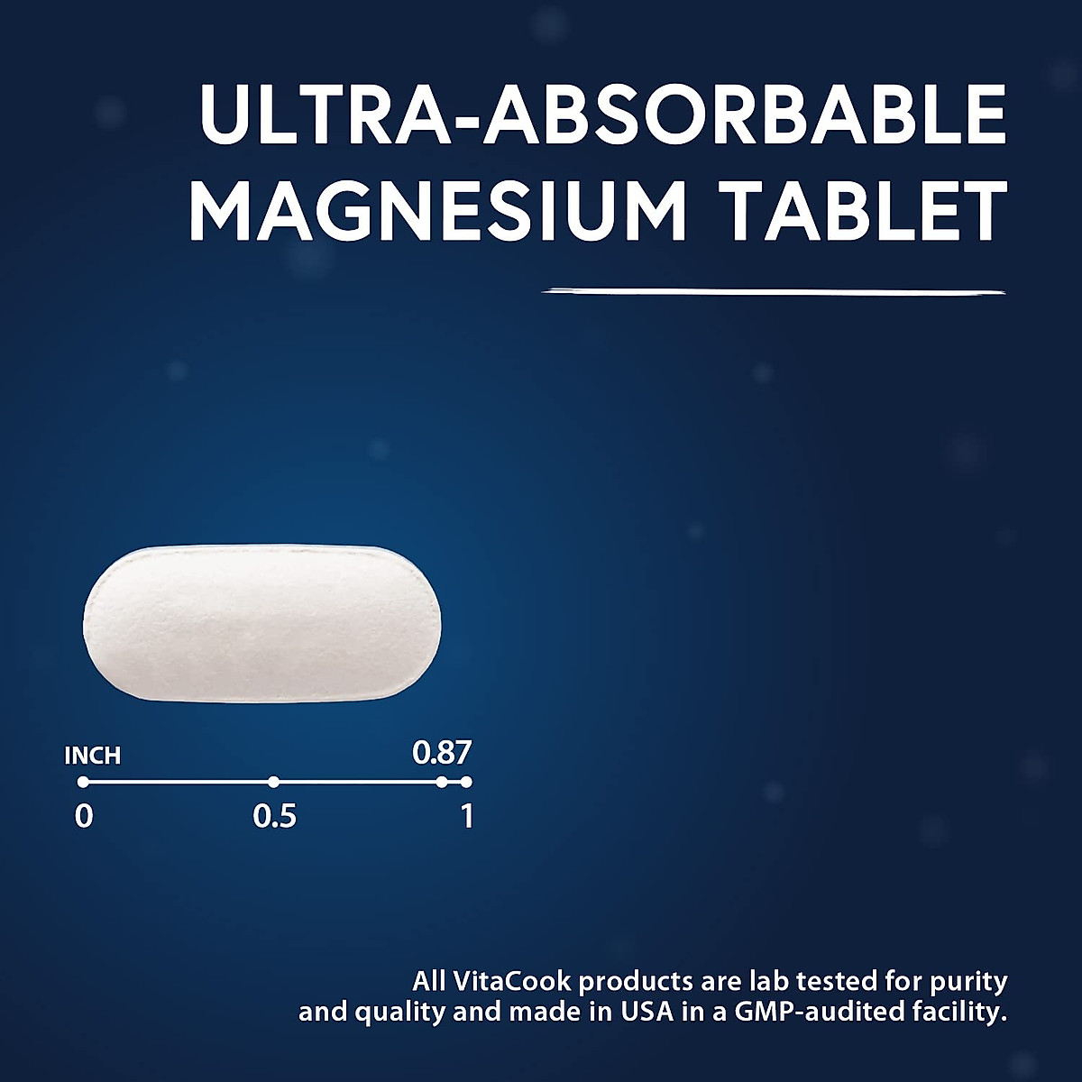 Vitacook Magnesium Glycinate 300 mg, Natural Calmness, Healthy Mood & Heart Support, Non Buffered, Non-GMO, High Potency and Ultra-Absorbable, 90 Tablets