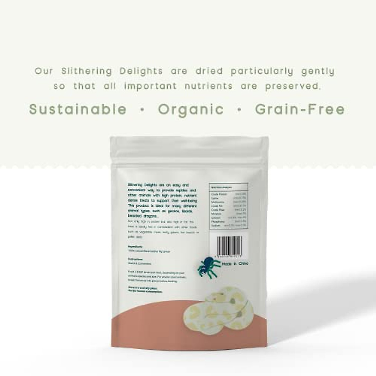 Slithering Delights Dried Mealworms for Reptiles - 3.5 oz lizard food for Bearded Dragon & Reptile Food Treats for Pet Lizard, Gecko, Tropical Fish and Birds, Turtles - Dehydrated High Protein content