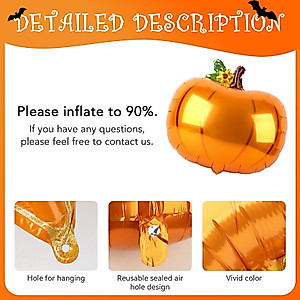 Dripykiaa 5Pcs Pumpkin First Balloon 40" Gold One Year Old Balloon Set for First Birthday Fall Birthday Decorations Maple Leaves Pumpkin Foil Helium Balloons Party Supplies Backdrops for Girls Boys