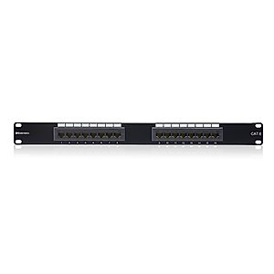 Cable Matters UL Listed Rackmount or Wall Mount 16 Port Patch Panel (RJ45 Patch Panel)