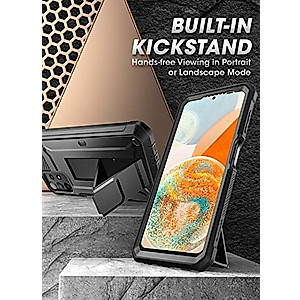 SUPCASE Unicorn Beetle Pro Case for Samsung Galaxy A23 4G/5G (2022), Full-Body Rugged Belt-Clip & Kickstand Case with Built-in Screen Protector (Black)