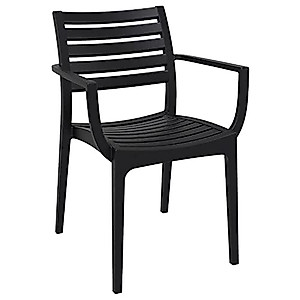 Artemis Resin Arm Chair Black