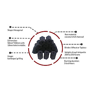 The Green Flame – Natural The Green Flame Shell Charcoal – Premium Starter Logs for Smoker Grill, BBQ or Fire Ovens – Eco Friendly and Sustainable Lump Charcoal