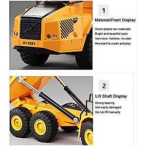 BZGWECD Boys Engineering Vehicle RC Car 2.4G 6ch Dump Truck Engineering Construction Loading Dump Remote Control Truck RC Trailer Model Toys for Kids Gifts