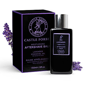 Castle Forbes Lavender Aftershave Balm For Men, 5 fl.oz. | Moisturizing After Shave Lotion w/ Essential Oils | Soothing & Refreshing Face Balm | Alcohol Free Post Shave Skincare For All Skin Types