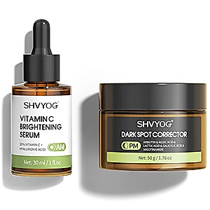 Dark Spot Remover for Face, AM/PM Dark Spot Corrector with Vitamin C Brightening Serum, Hyperpigmentation Treatment, Freckle, Sun Spots and Age Spots Removal for Face and Body