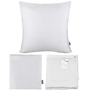 8-Pack 100% Cotton Comfortable Solid DIY Decorative Throw Pillow Case for Christmas Halloween Couch Sofa (4-Pack Black and 4-Pack White)