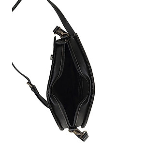 Myra Bag Western Leather Round Bag for Women - Crossbody Purse Shoulder Bag Flax Blossom