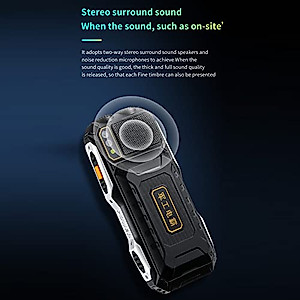 Septpenta 2G Unlocked Phone, 2.4in HD Screen Dual SIM Big Button 0.3MP Voice Changing Function Multifunctional Cell Phone, 16800mAh SOS Function Dual LED Big Flashlight for Seniors(Black)