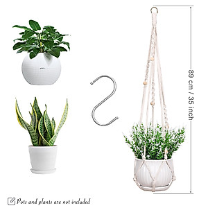 onepeng Macrame Plant Hanger,5 Arms Plant Hanger Indoor,Windchime Style Hanging Plant Holder,2 Pack Plant Hanger,Boho Home Decor Hanging Planters for Indoor Plants