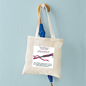CafePress Fun Crochet Tote Bag! Canvas Tote Shopping Bag