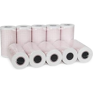 10 Rolls Premium ECG Paper EKG Paper for 3 Channel ECG Machine, Fits for Edan SE-300,SE-3 and SE-301, fits for CONTEC ECG300G and ECG-600G, fits for Biocare iE 300 and iE3