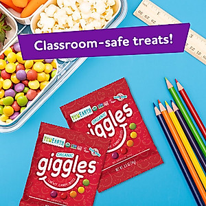 YumEarth Organic Giggles Chewy Candy – Allergy Friendly, No Artificial Dyes, Non GMO, Gluten Free, Fruit Flavored, Vegan Candy Snacks with No Artificial Flavors, 0.5 oz (Box of 15)​