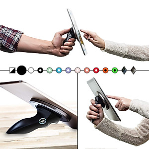 TORCHGRIP Universal Tablet Stand and Tablet Handle Compatible with iPad, Samsung and Most Other Tablets (Black/Black)