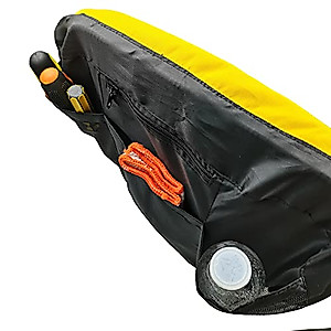 GaeaAuto Riding Lawn Mower Seat Cover 600D Oxford Cloth Weatherproof Deluxe Durable Tractor Seat Cover, Yellow, Medium