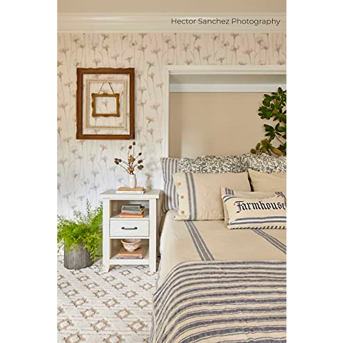 Piper Classics Market Place Blue Ticking Stripe Full/Queen Quilt