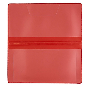 Red Vinyl Checkbook Cover, Top Tear Personal Vinyl Checkbook Cover