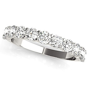 14k White Gold 2 1/2 Ct Diamond Round-Cut Engagement Ring Matching Wedding Band Set Women's