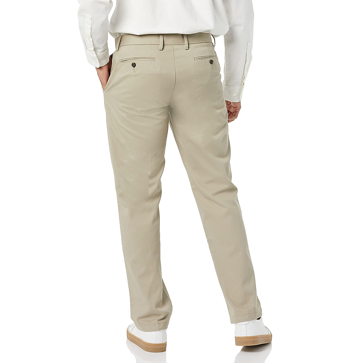 Amazon Essentials Men's Straight-Fit Wrinkle-Resistant Flat-Front Chino Pant, Khaki Brown, 40W x 32L