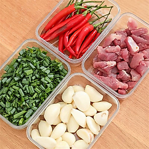 Refrigerator Side Door Organizer Box 6 Pack,Kitchen Divider Organizer Onion Food Grade Fresh Box Storage Box Fresh-Keeping Box for Fridge, Counter, Cabinet Kitchen Organization Food Storage