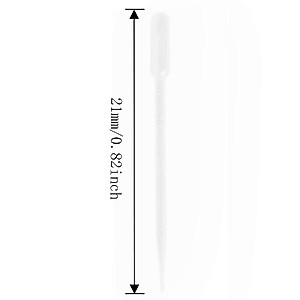 Batino 100 PCS 5ML Disposable Plastic Transfer Liquid Dropper Plastic Essential Oils Graduated Transfer Pipettes