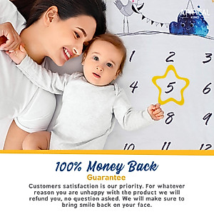 Atypical Kind Monthly Baby Milestone Blanket | Baby Monthly Milestone Blanket for Boy & Girl | Baby Boy Gifts, Nursery Blanket Baby Shower | Newborn Baby Month Blanket | Baby Growth Chart Blanket