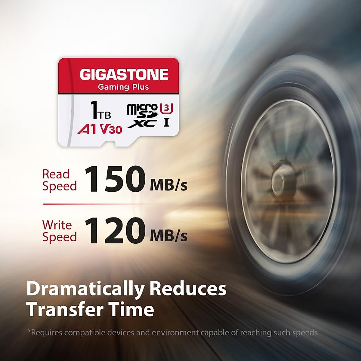[Gigastone] 1TB Micro SD Card, Gaming Plus, up to 150MB/s, MicroSDXC Memory Card for Nintendo-Switch, Steam Deck, 4K Video Recording, UHS-I A1 V30 U3 C10, with Adapter