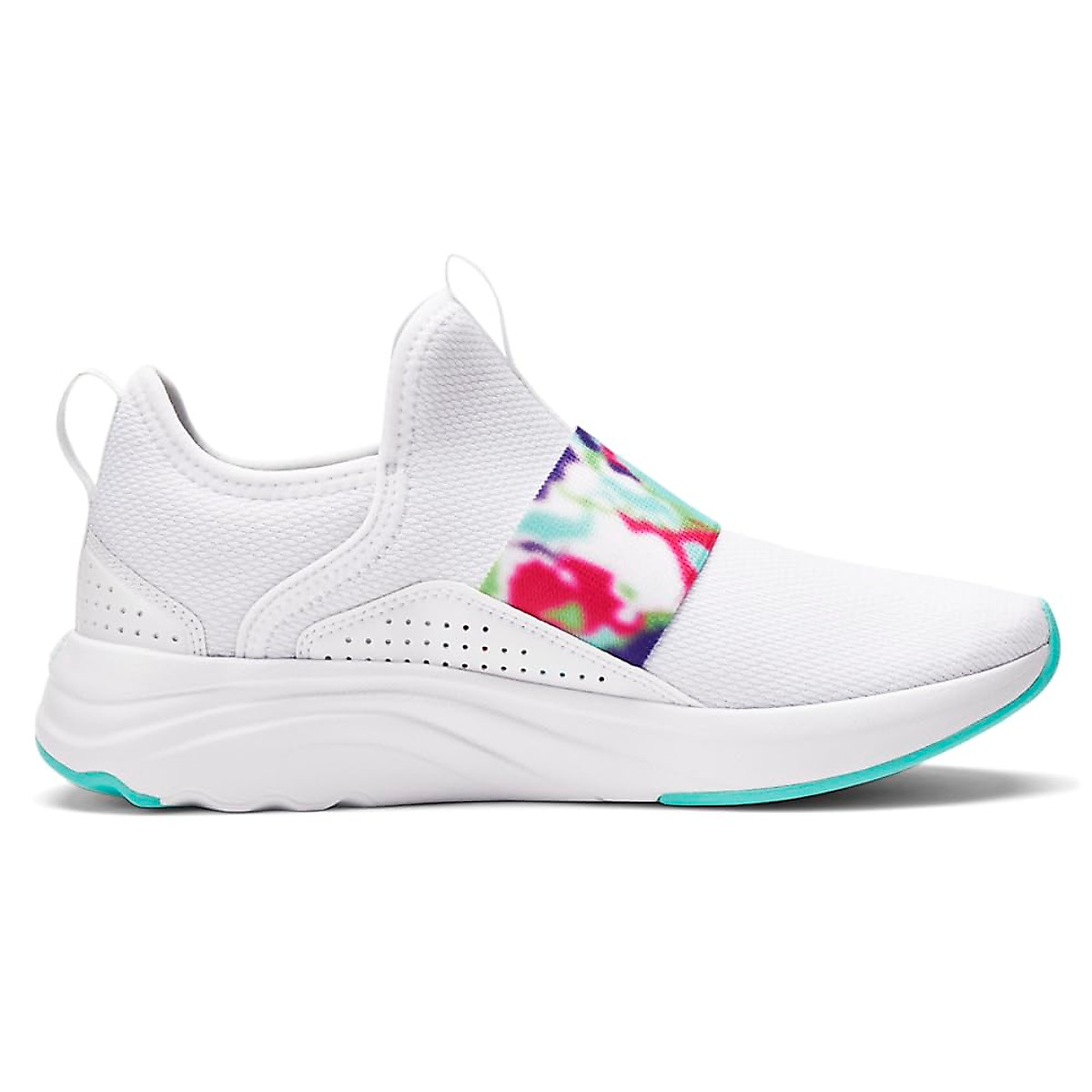 PUMA Softride Sophia Slip-On Bleached Puma White/Aruba Blue 11 B (M)