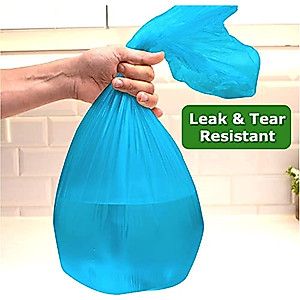 1.2 Gallon Small Trash Bags (420 Count) CCLINERS 1 Gallon Garbage Bags 5l Bathroom Trash Can Liners (420 Bags, 6 Colors)
