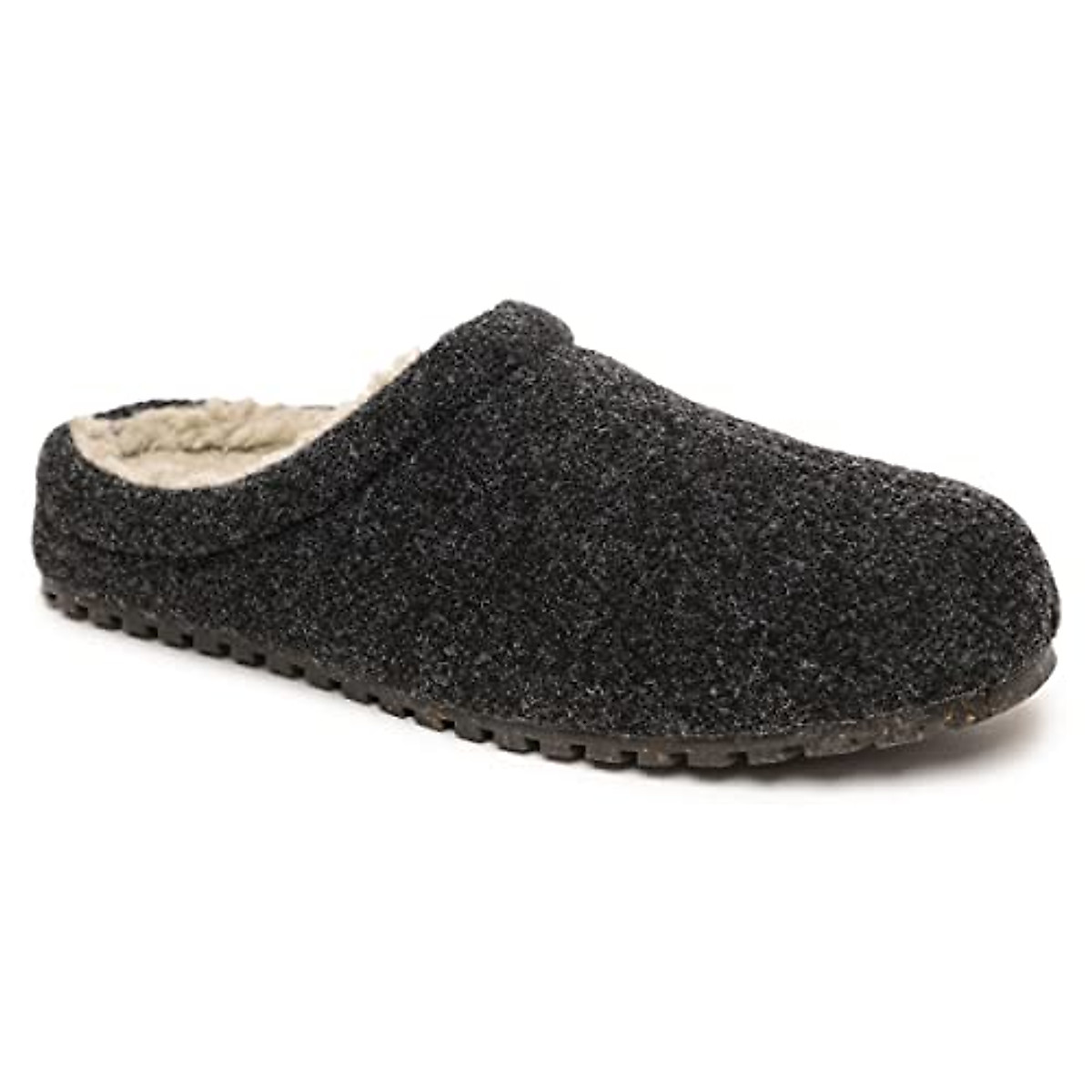 Minnetonka Men’s Corbin Slippers - Fleece-Lined Clog Crafted with Slip-On Design, Fabric Upper, Berber Lining, EVA Midsole, and Water-Resistant Materials, Black, 13