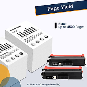 Colorking Compatible Toner Cartridge Replacement for Brother TN433 TN433BK TN-433 TN431 TN436 Black Toner for Brother HL-L8360CDW HL-L8360 MFC-L8900CDW HL-L8260CDW MFC-L8610CDW Printer(2 Pack)