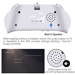 TNP PS5 Chatpad - PS5 Controller Keyboard Attachment, Wireless Compact Keypad - The Ultimate QWERTY Gamepad Keyboard for PS5 with Built-in Speaker for Live Chat and Messaging