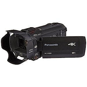 Panasonic 4K Ultra HD Video Camera Camcorder HC-VX981K, 20X Optical Zoom, 1/2.3-Inch BSI Sensor, HDR Capture, Wi-Fi Smartphone Multi Scene Video Capture (Black)
