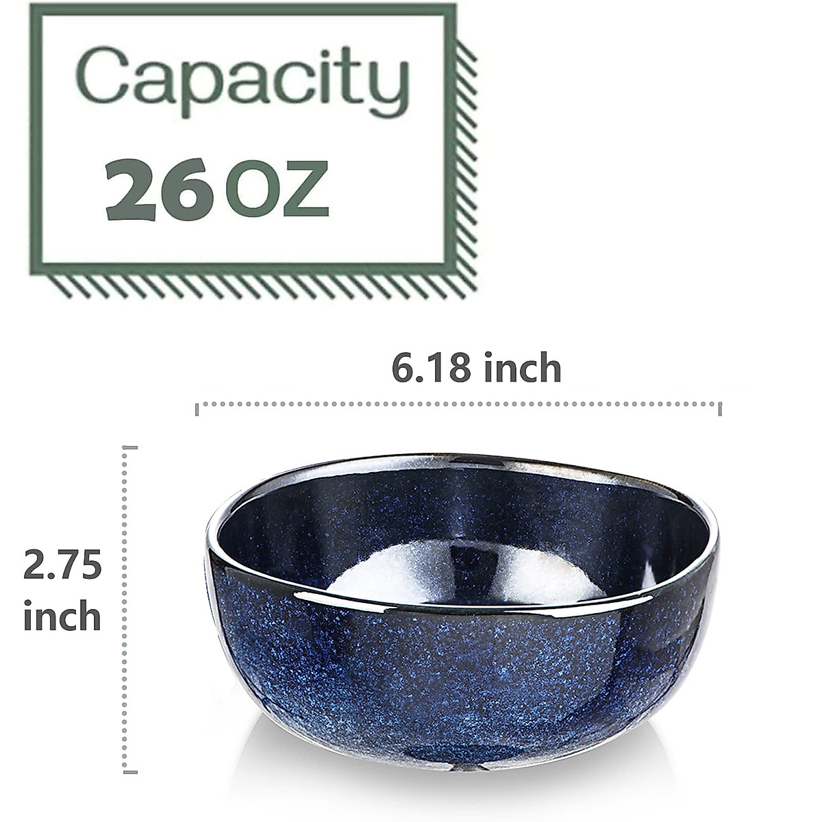 18-Piece Ceramic Dinnerware Set for 6, Vicrays Kitchen Dinnerware Set, Dinner Plates, Salad Plates, Bowls, Microwave, Oven, Dishwasher Safe, Scratch Resistant, Suitable for Home, Party, Restaurant