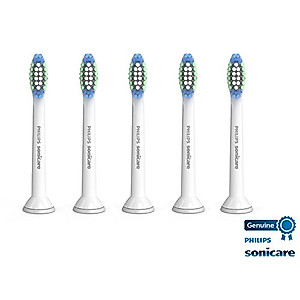 Philips Sonicare Genuine SimplyClean Replacement Toothbrush Heads, 5 Brush Heads, White, HX6015/03