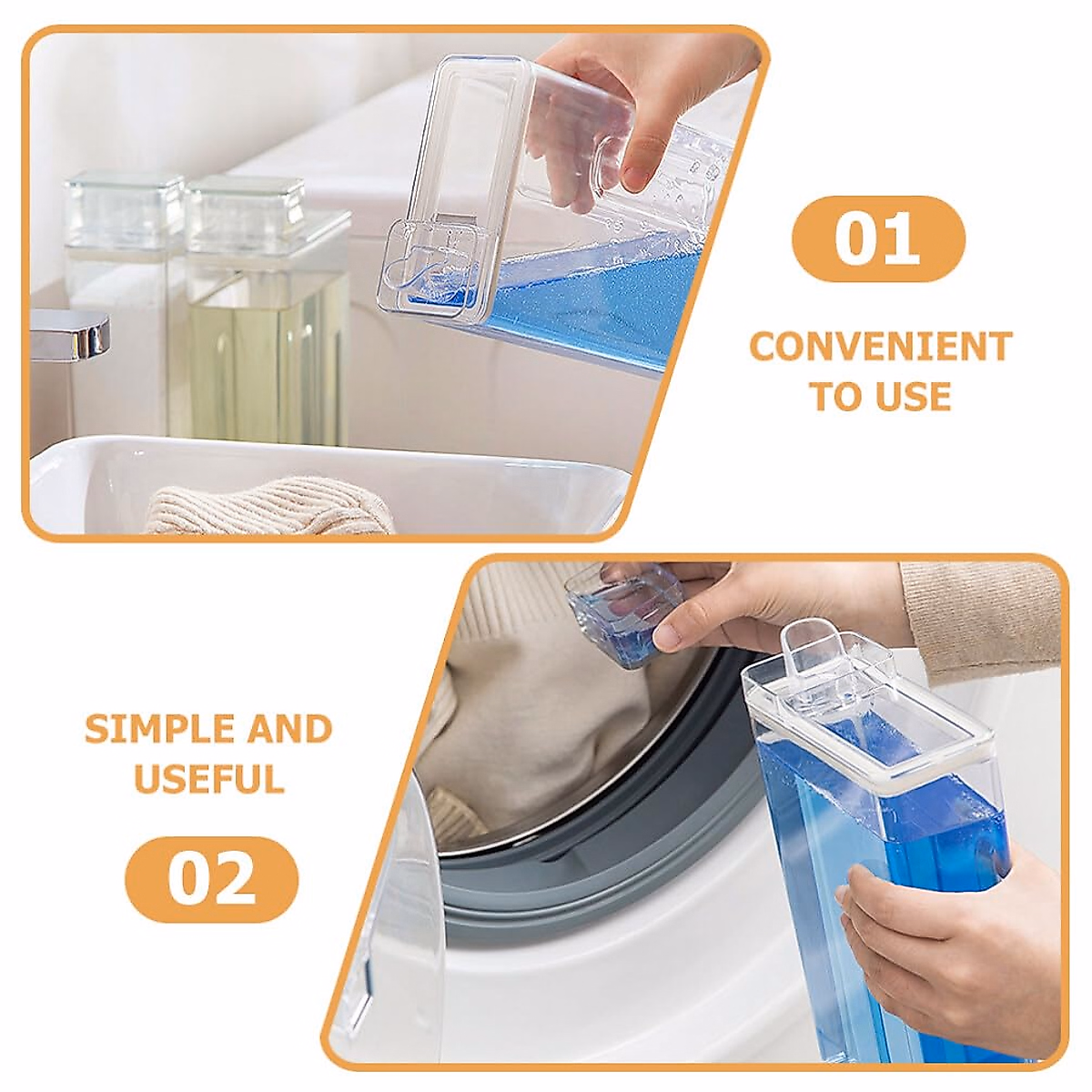 Alipis 2pcs Lotion Transparent Sub Bottle Refillable Containers Washing Powder Bucket Liquid Sub Bucket Laundry Soap Dispenser The Pet Dedicated Household Bucket