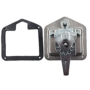 2 Trailer Door Latch T-Handle Lock Stainless Steel Keys for Camper RV Truck Tool