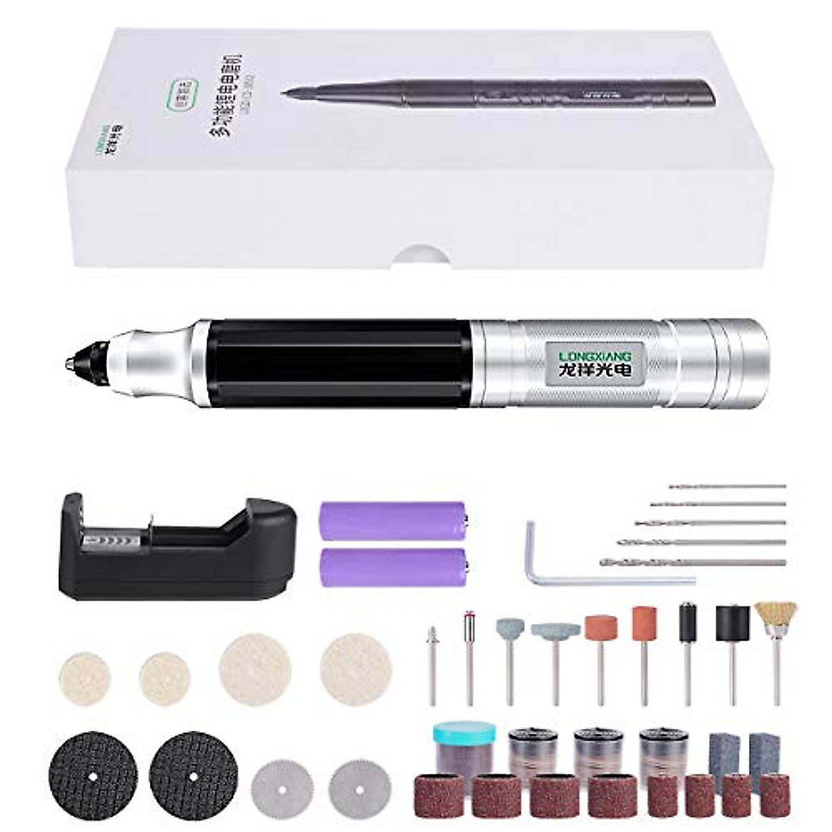 Engraving Pen Engraver Rechargeable Electric Cordless Grinding Pen DIY Rotary Tool Kit for Metal Wood Jewelry Engraving Carving Polishing Drilling Lettering