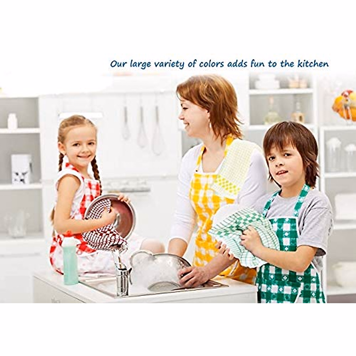 SIMPLI-MAGIC 79328 Kitchen Dish Towels ,Size: 16" x 27", 6 Pack