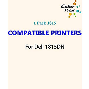1-Pack ColorPrint Compatible Toner Cartridge High Yield Replacement for Dell 1815DN 1815 Multifunction 310-7943 NF485 PF658 RF223 PF656 310-7945 ug297 Laser Printer (Black, 5,000 Pages)