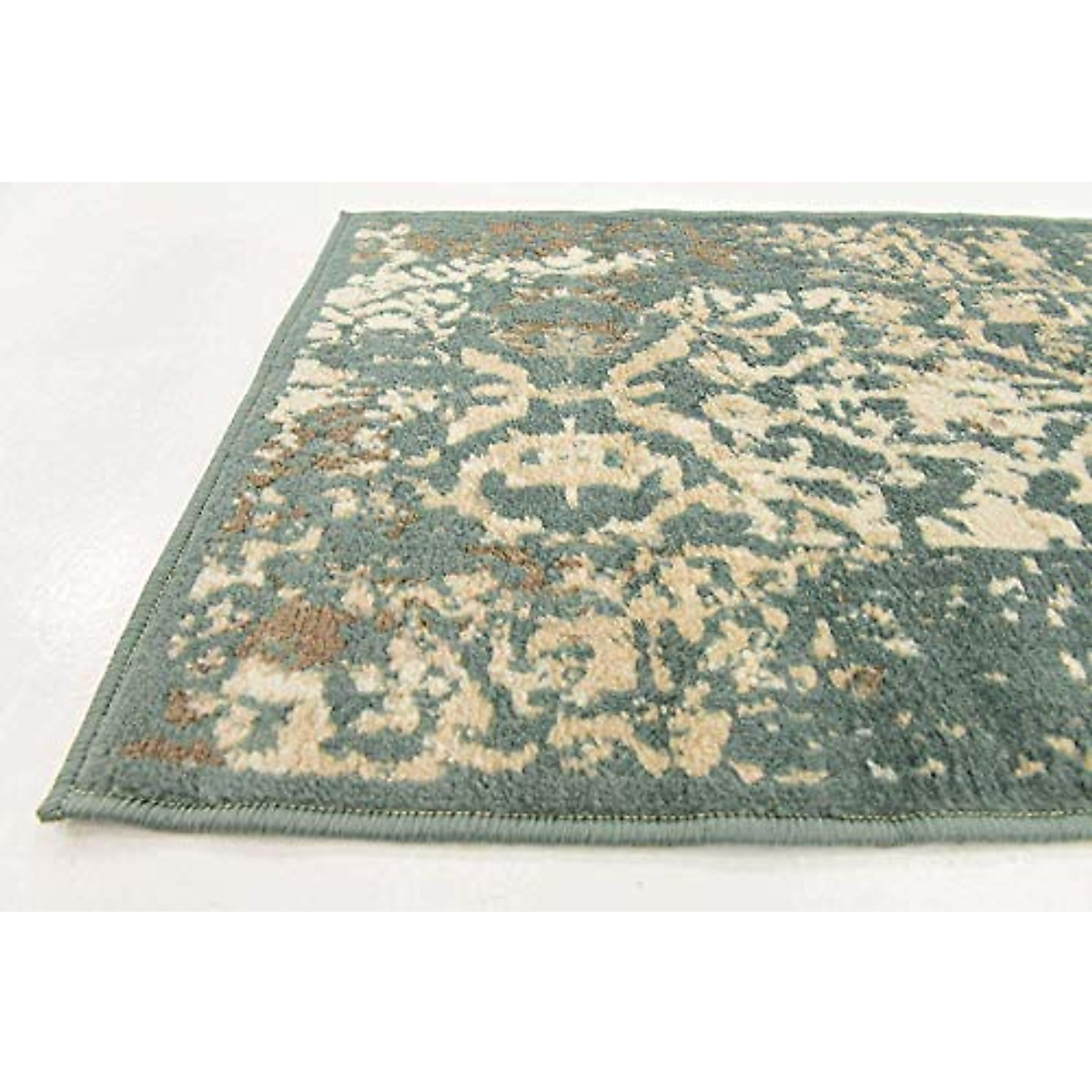 Unique Loom Tuareg Collection Vintage Distressed Traditional Area Rug, 2 ft x 6 ft, Green/Beige