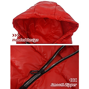 Happy Cherry Girls Boys Light Weight Down Vest Kids Packable Down Puffer Vest Waistcoat Winter Outerwear Red 11-12T