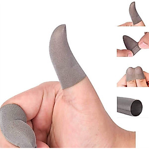XJXJ 10Pcs Gaming Finger Sleeve Touchscreen Finger Cover Elastic Mobile Game Controller Finger Cot Anti Sweat Breath. compression gloves for men