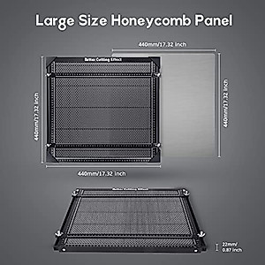 Honeycomb Laser Bed, Laser Cutting Honeycomb Working Table 17.32x18.5x0.87 inch for ORTUR Laser Engraver, Diode Laser Engraving Machine, Fixture Design & Table-Protecting