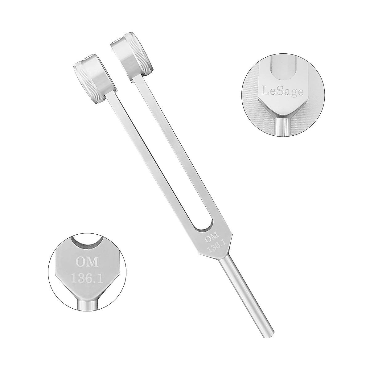 OM 136.1 Hz Tuning Forks for Healing Chakra Tuning Forks Weighted Angel Tuning Forks Medical Sonic Slider Tuning Fork 136.1hz Frequency Generator for Healing Yoga